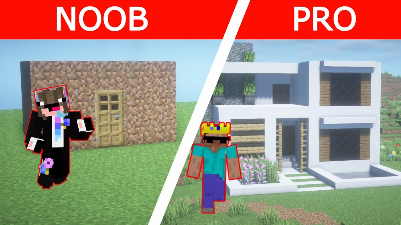 NOOB VRS PRO MINECRAFT BUILD BATTLE - YouTube