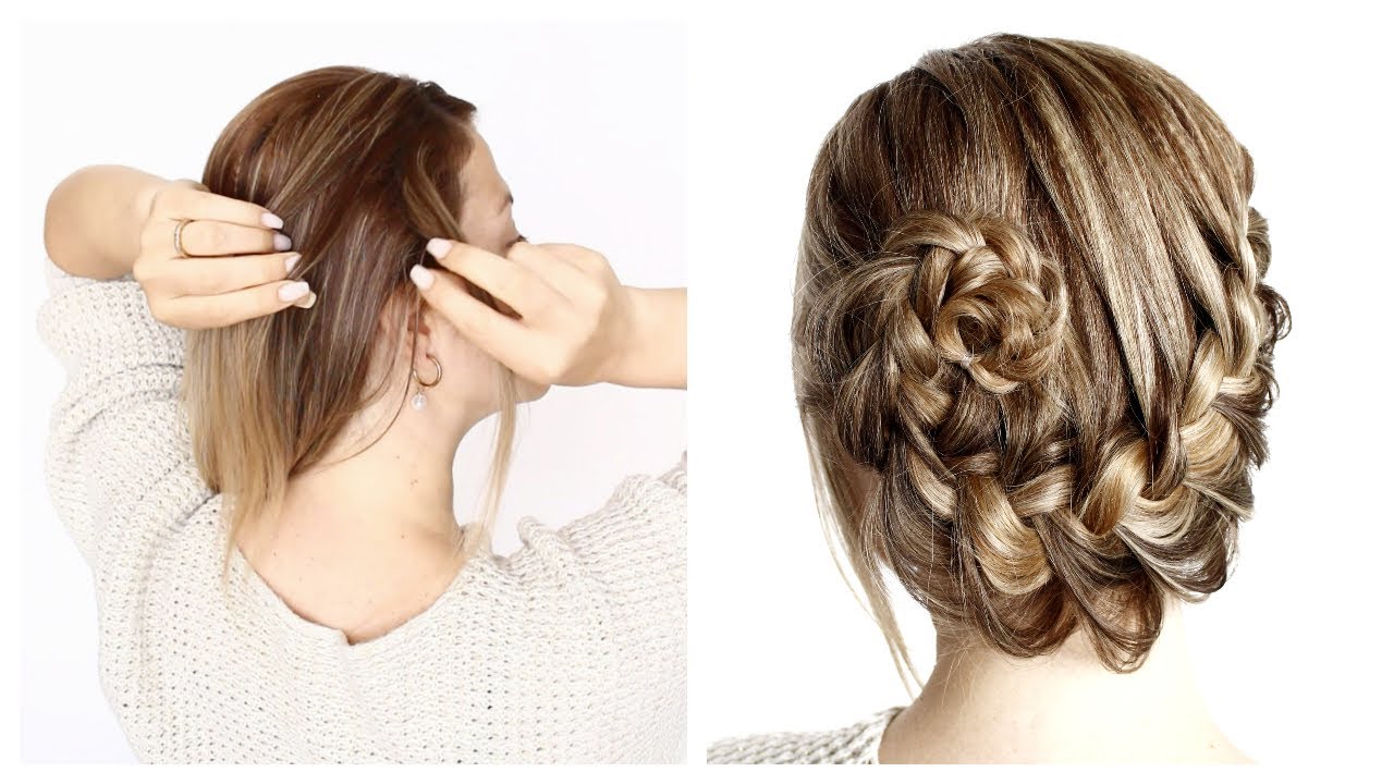 DIY Braided Hairstyle for Prom, Wedding - YouTube