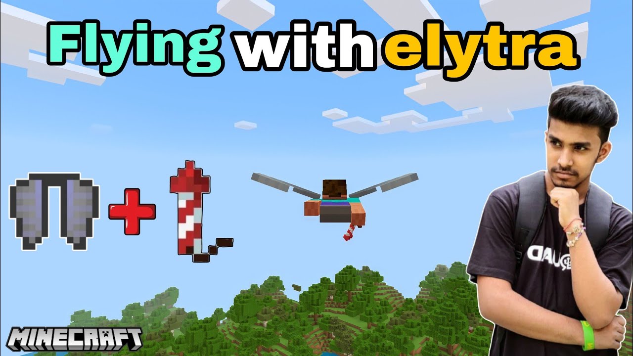 How to fly with elytra in Minecraft | Minecraft main elytra se kaise ude | guide - YouTube