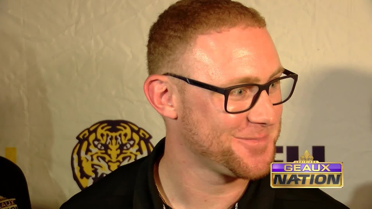 Joe Brady Meets Media for First time - LSU Coaches Caravan in New ...