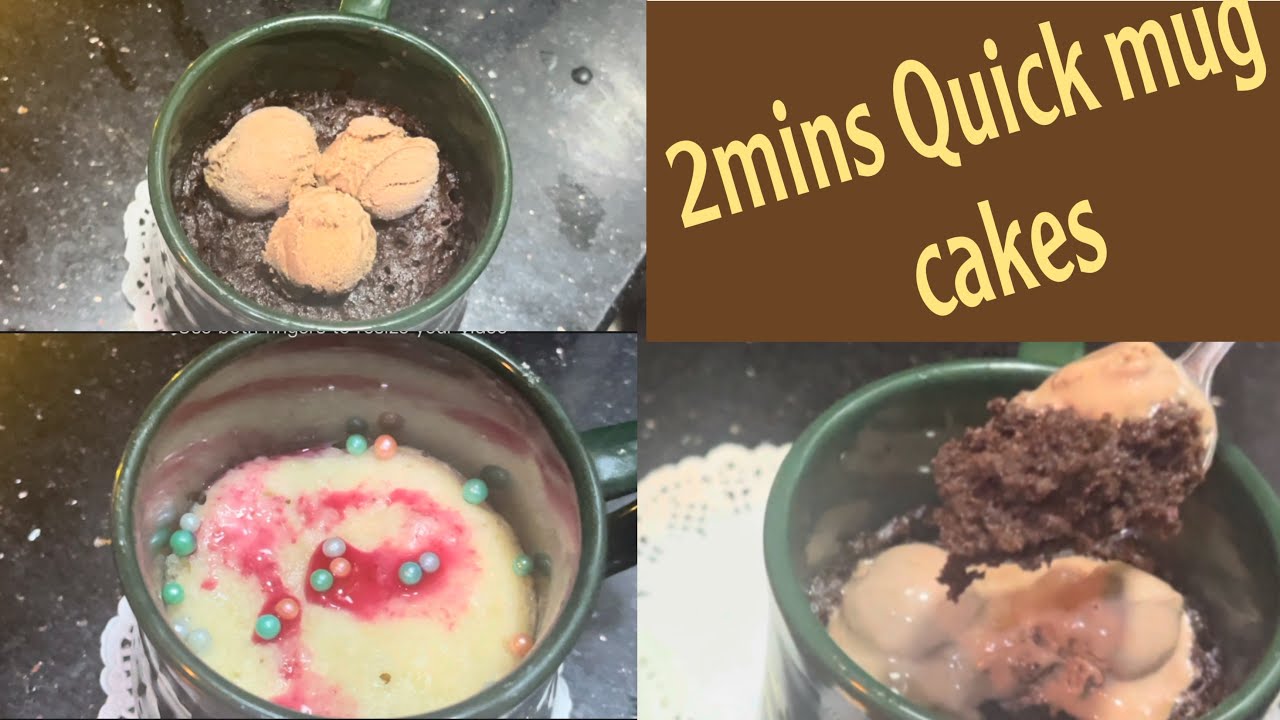 2 minutes quick mug cakes |chocolate & vanilla cakes |yum yum food ...