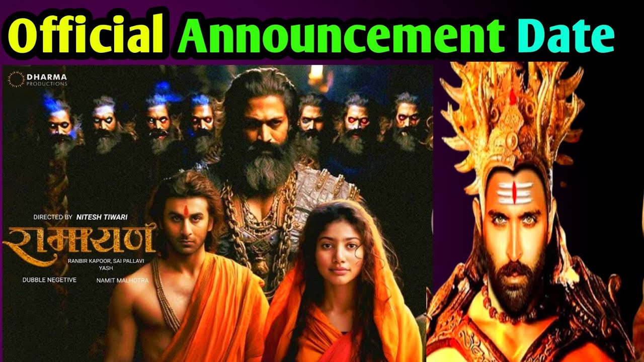 Ramayan Movie Official Announcement | Ranbir Kapoor | Yash | Sai ...