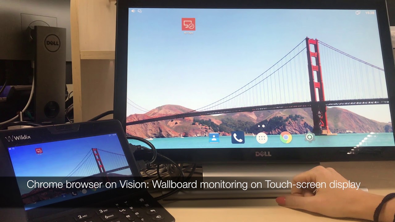 Wildix Vision desk phone connected to Touch Screen - YouTube