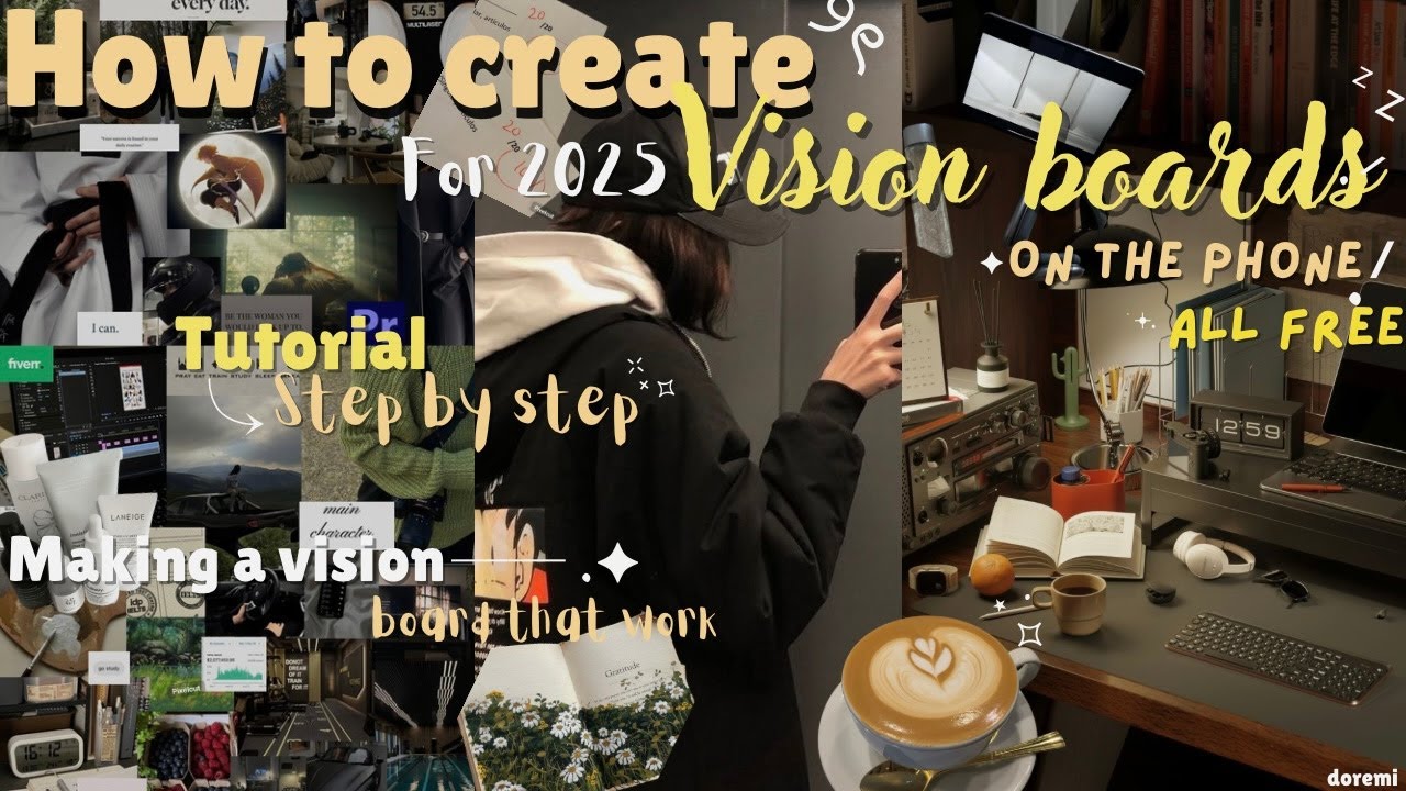 2025 Vision Board tutorial | Free mobile Tutorial | Simple, Fast, and ...