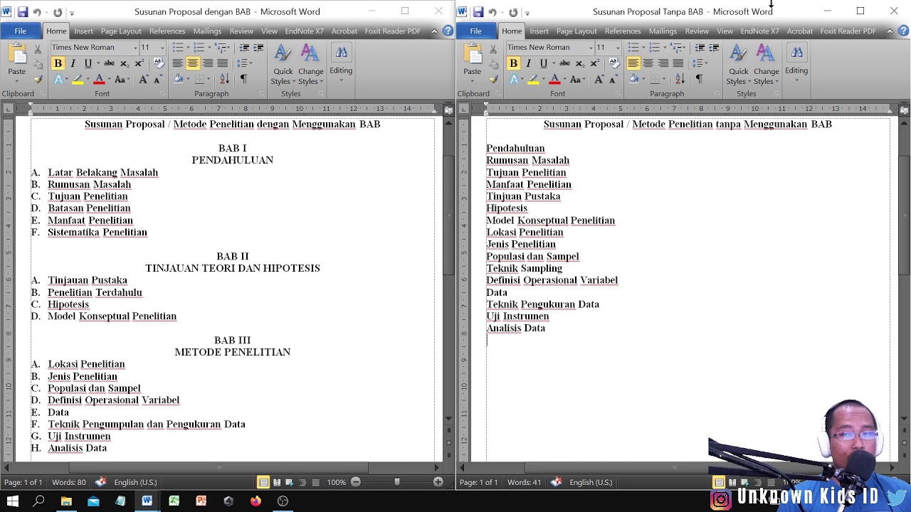 Susunan Proposal atau Metode Penelitian - YouTube