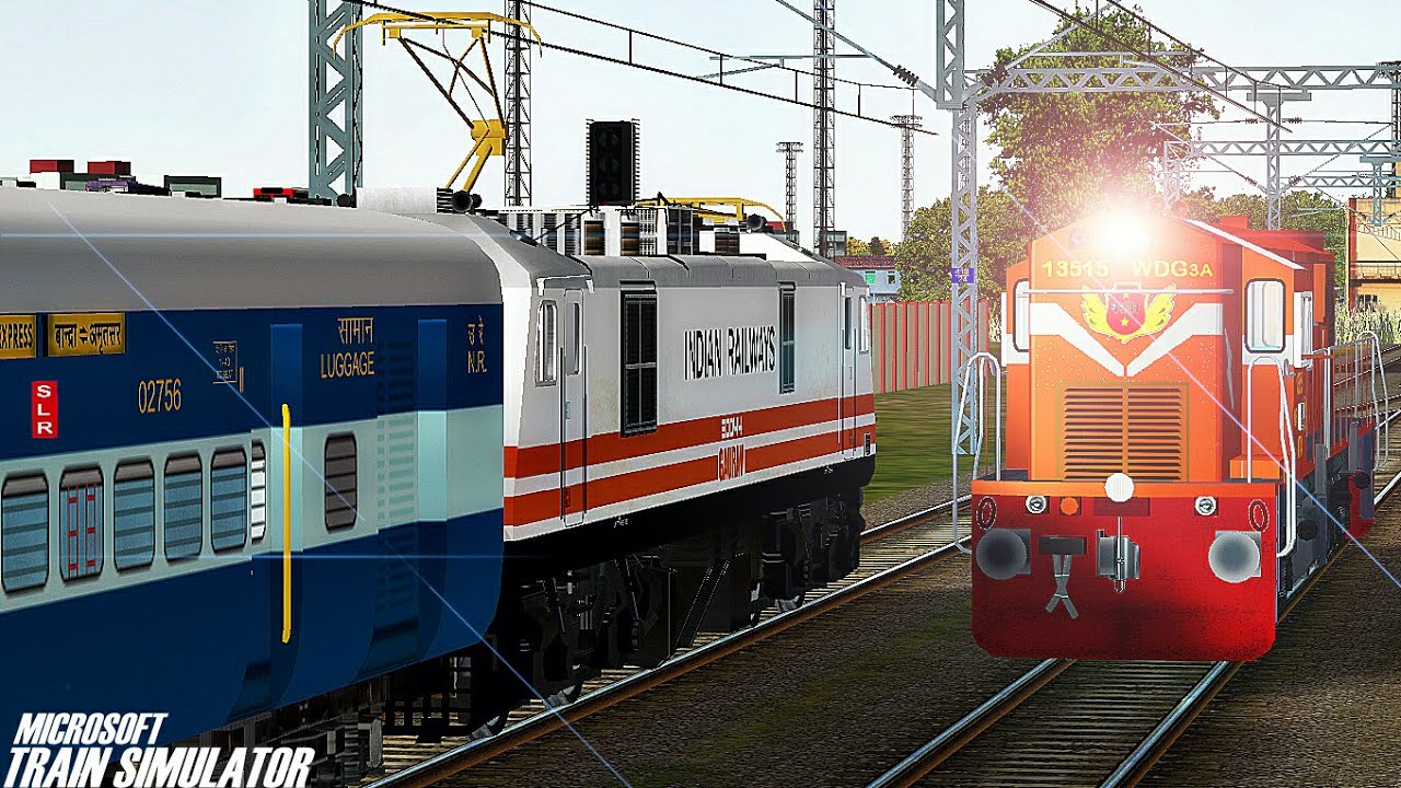 Loco Change Diesel To Electric || Jaipur Express || MSTS Open Rails ...