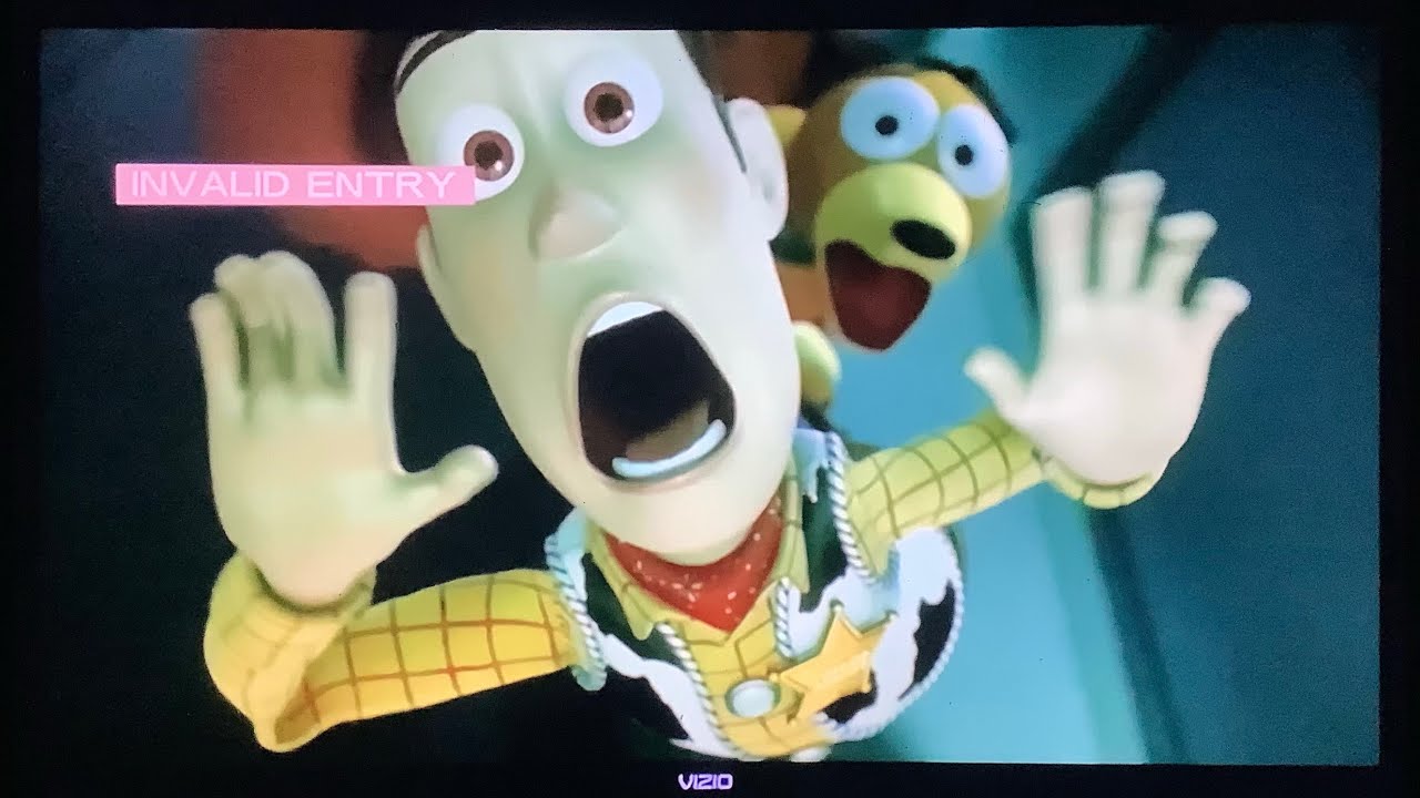 Toy Story 2005 Woody Scream AAAAH!😫THX Tex 2 Bad Moo Can😫👊🏻😡🏫🔺DVD🔺📀📺TV ...