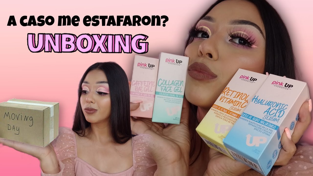 Pink up saca línea de skin care | unboxing pink up - YouTube