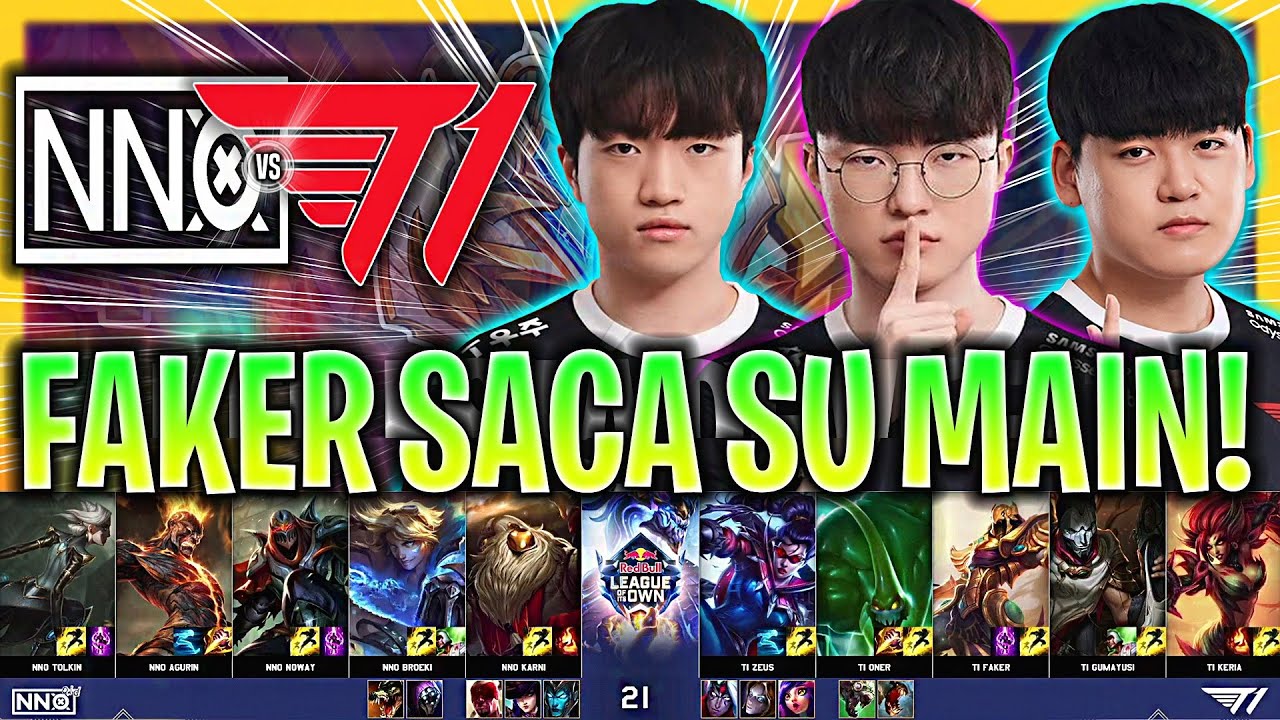 FAKER SACA SU MEJOR CAMPEÓN! | T1 vs NNO RESUMEN RED BULL SHOWMATCH ...