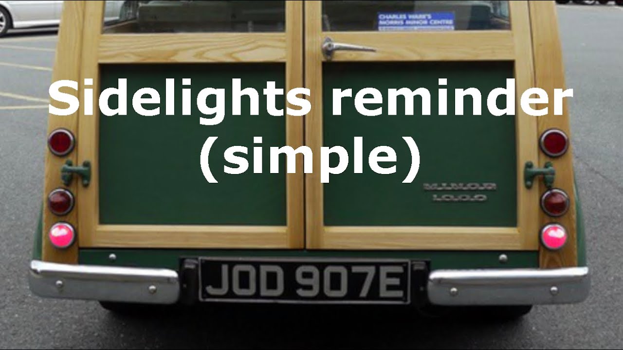 Morris Minor sidelights reminder buzzer (simple) - YouTube