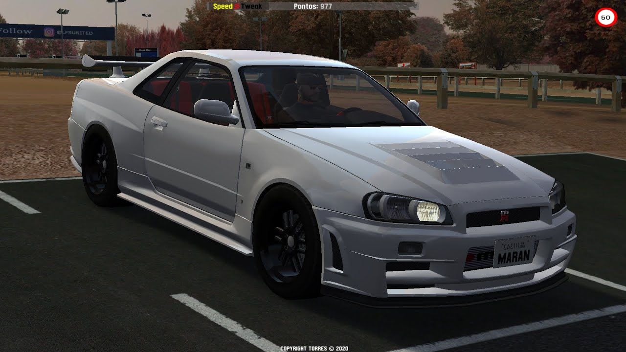 LFS : SKYLINE R34 GTR 1800HP - YouTube