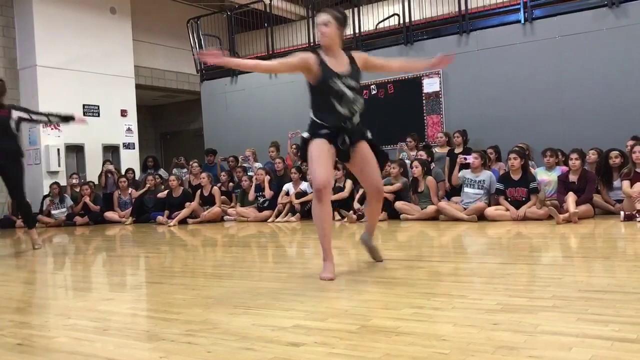 Colony high school dance team try outs 2017 day 1 jazz - YouTube
