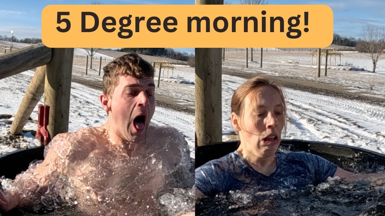 Our first cold plunge! - YouTube