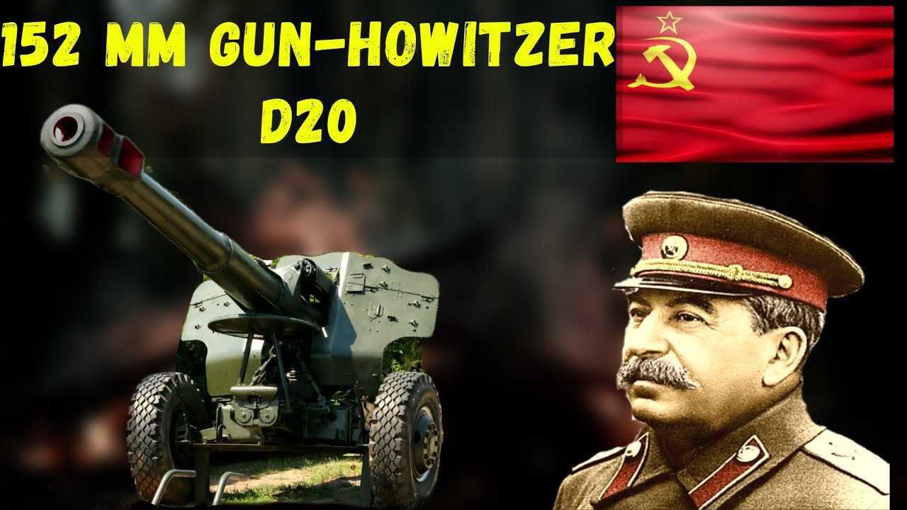 152 mm gun-howitzer M1955 & D-20 - YouTube