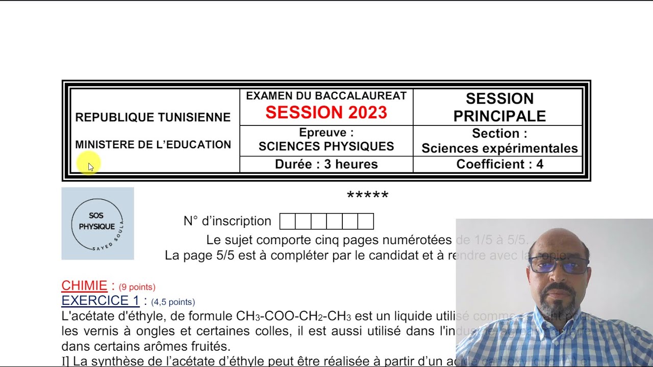 BAC Sc 2023 (Correction principale) - YouTube