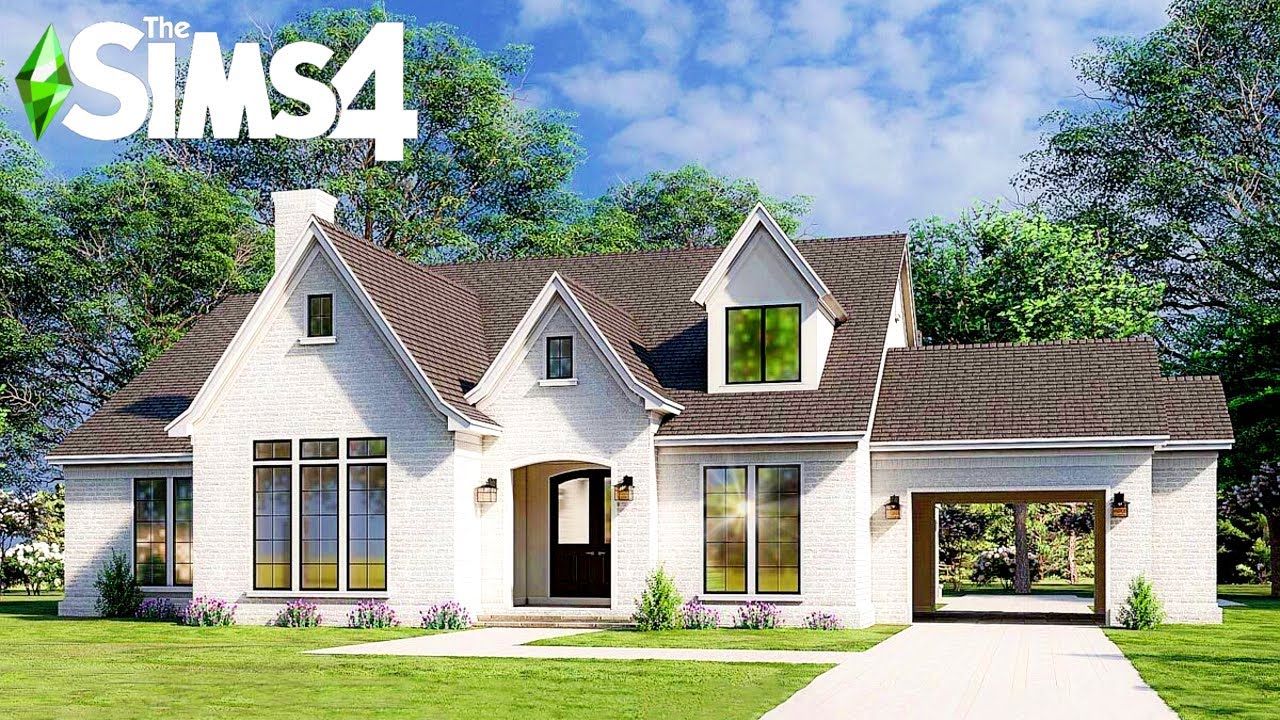 FRENCH COUNTRY HOUSE ~ Curb Appeal Recreation: Sims 4 Speed Build (No ...