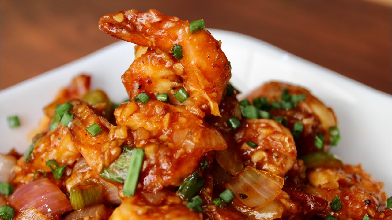 Garlic prawns recipe | Prawns starter recipe | chilli garlic prawns ...