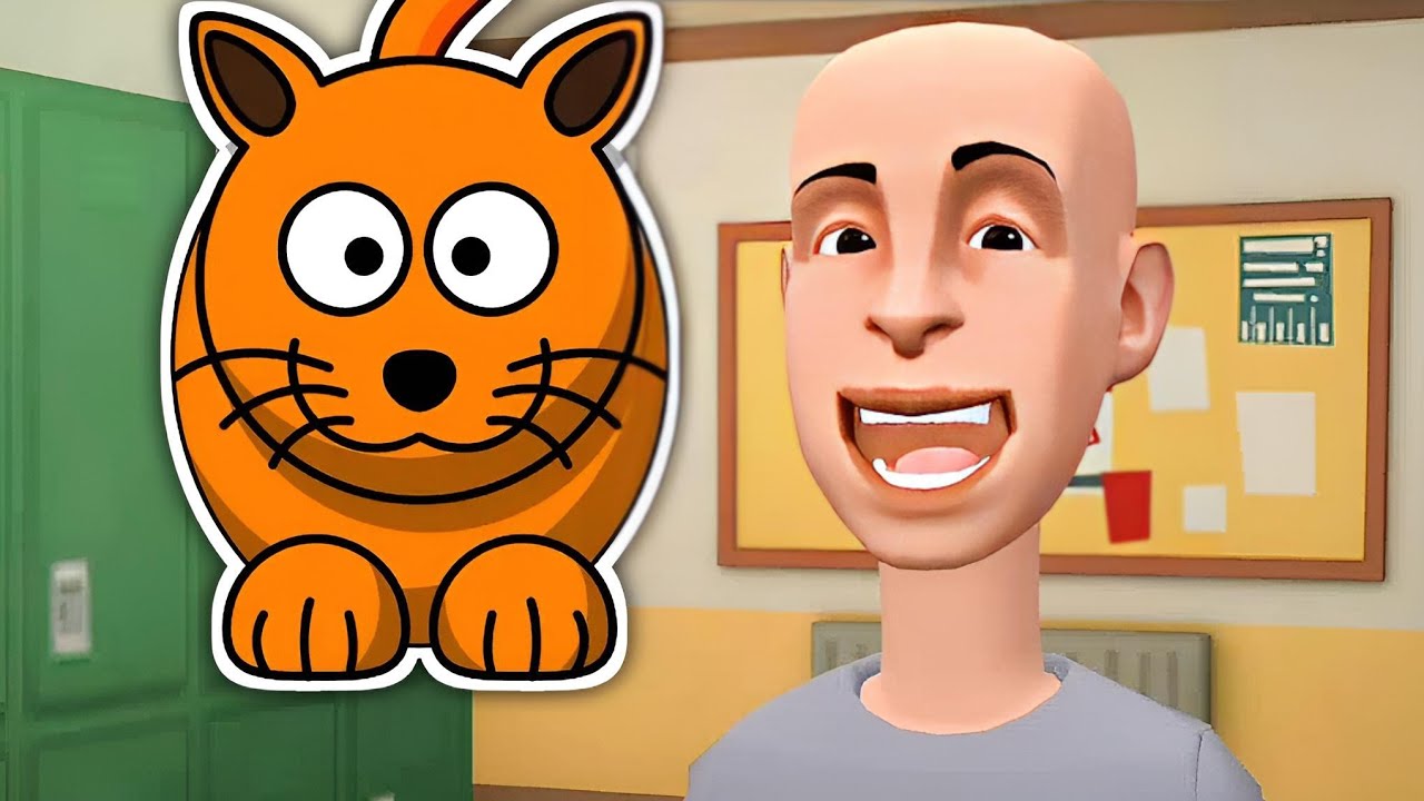 classic caillou brings a Cat to School/ grounded - YouTube