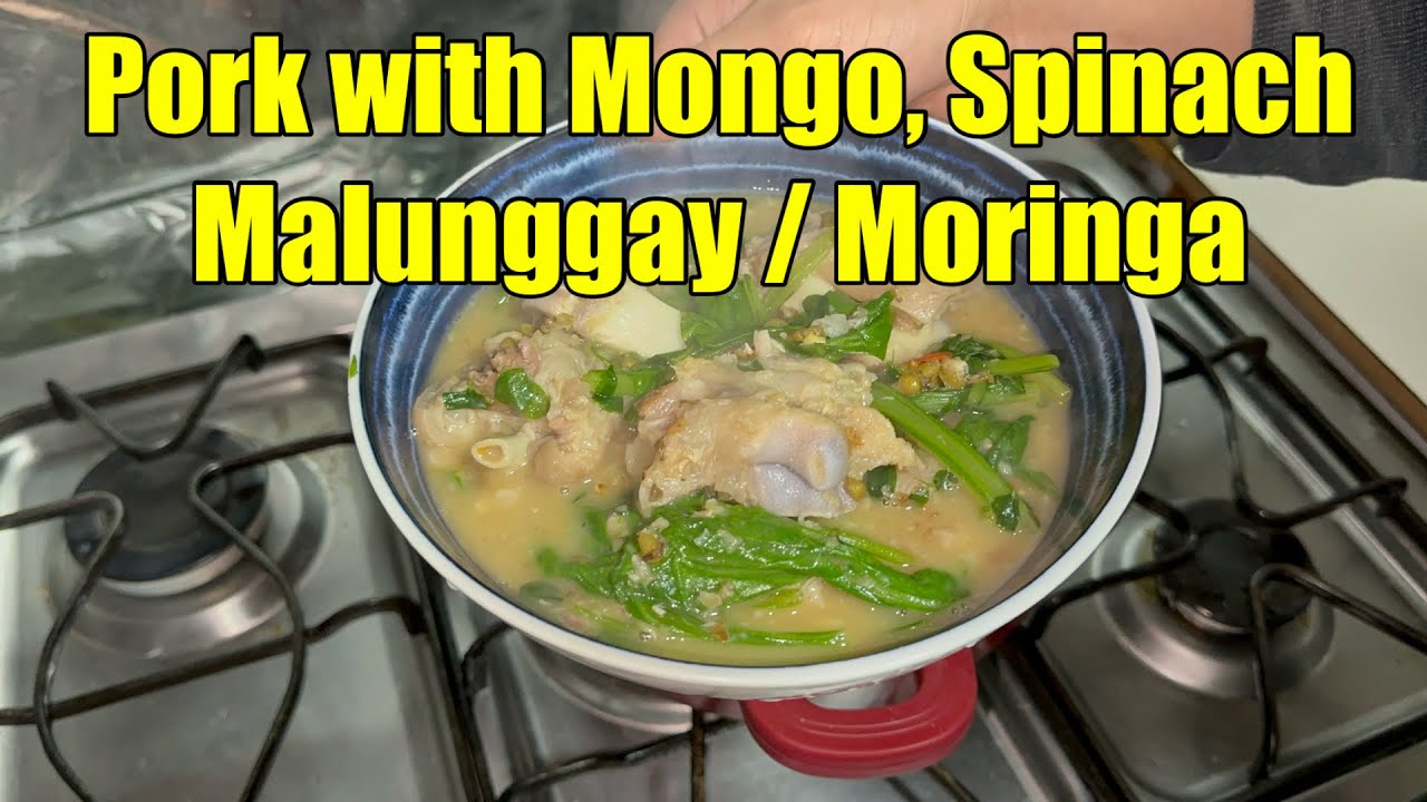 Pork, Spinach, malunggay or moringa recipe - YouTube