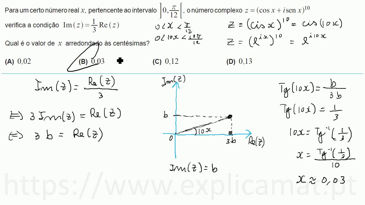 Complexos | Exame Nacional matemática A 2018 | 1.º Fase | caderno 1 ...