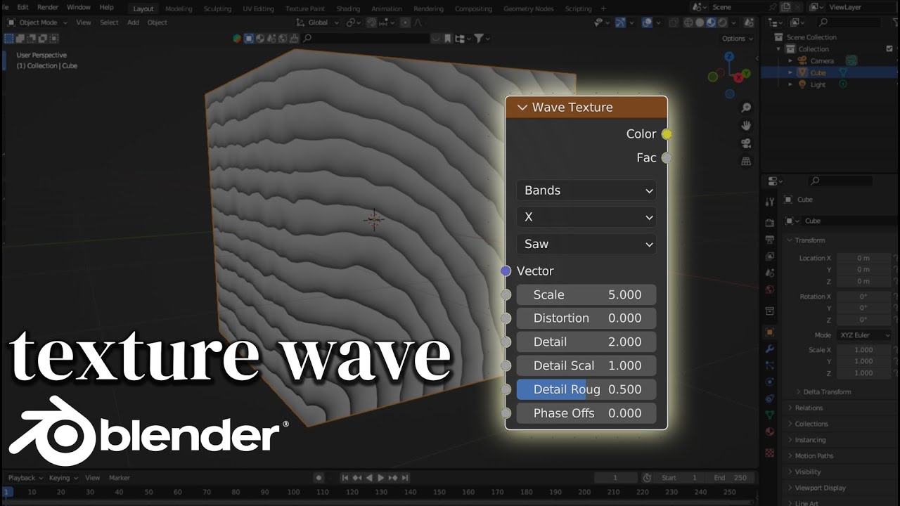 tout comprendre sur la texture wave de blender - YouTube