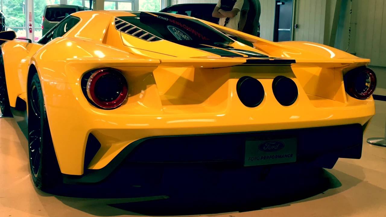 NEW FORD GT SUPERCAR in Yellow and shot in 4K walk around - YouTube