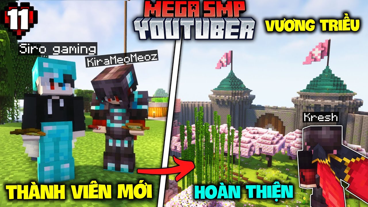MINECRAFT Mega SMP Tập 11: Thành Viên Mới Của TTHB - Vương Triều Hoa ...