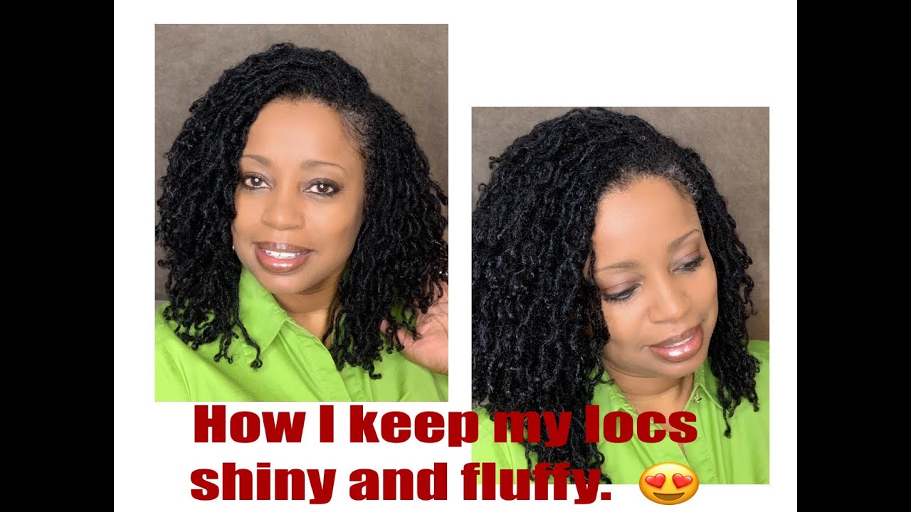Watch how I keep my locs shiny and fluffy. This twistout tho 😍 - YouTube