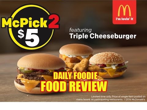 Triple Cheeseburger Review - McDonalds McPick 2 for $5 Deal Unwrapping ...