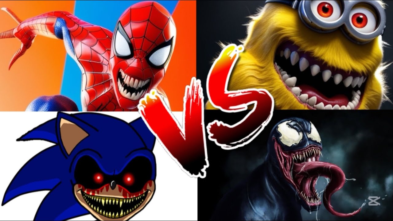 Cyberworm Vs Spider worm Vs Shin sonic Vs Venom - YouTube