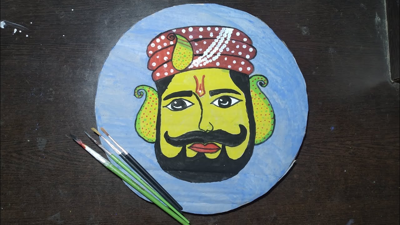 🕉Khatu Shyam Baba painting 🎨 on cardboard - YouTube