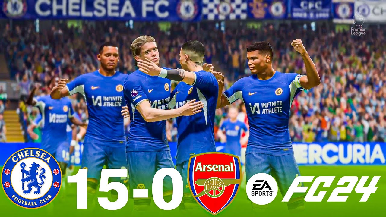 FC24 - Chelsea vs Arsenal ( 15-0 ) | 2024 Full Match - Laptop™ Gameplay ...