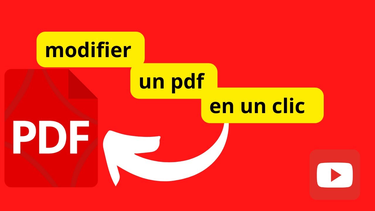 COMMENT MODIFIER UN PDF EN UN CLIC - YouTube