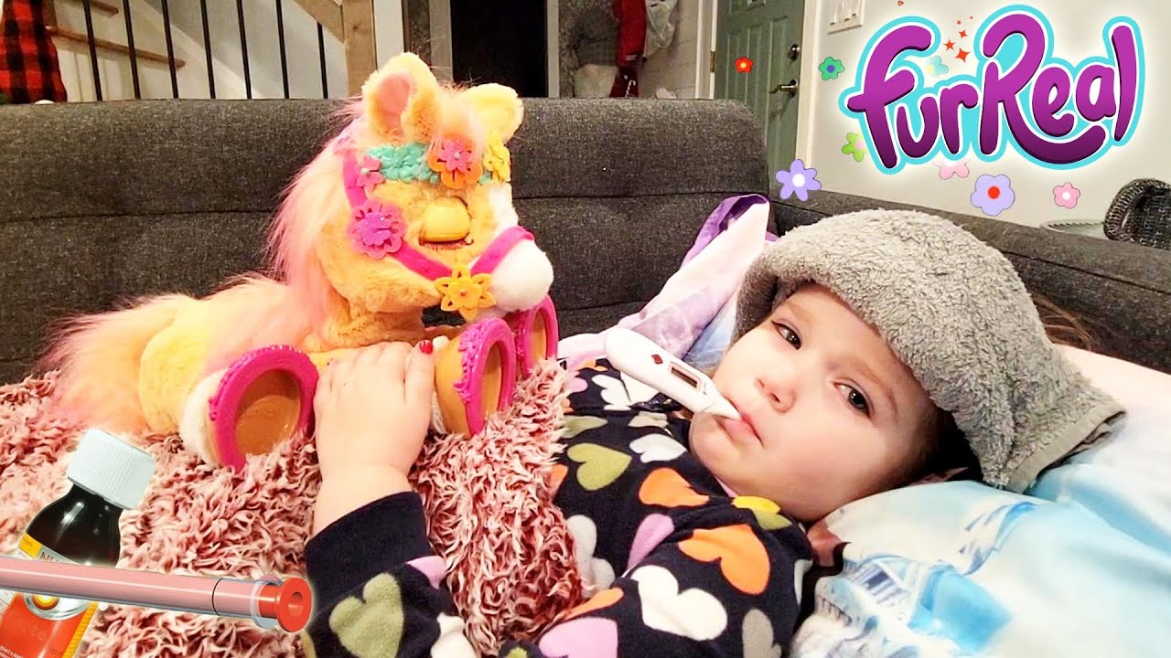 We Are HaVinG A SICK DaY And Unboxing New FurReal Pony Cinnamon - YouTube