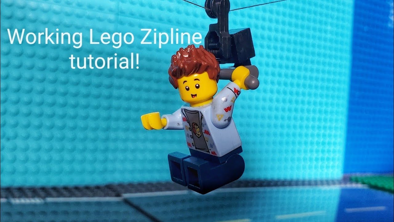 How to build a Lego zipline - YouTube