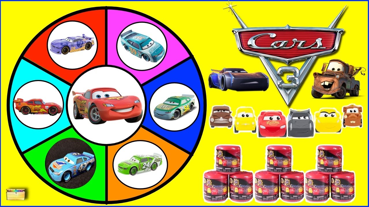 Cars 3 MASHEMS Spinning Wheel GAME with Cars Surprise Toys Opening ...