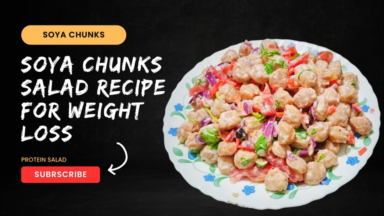 Soya chunks salad recipe | soya chunks | soya chunks salad with curd ...