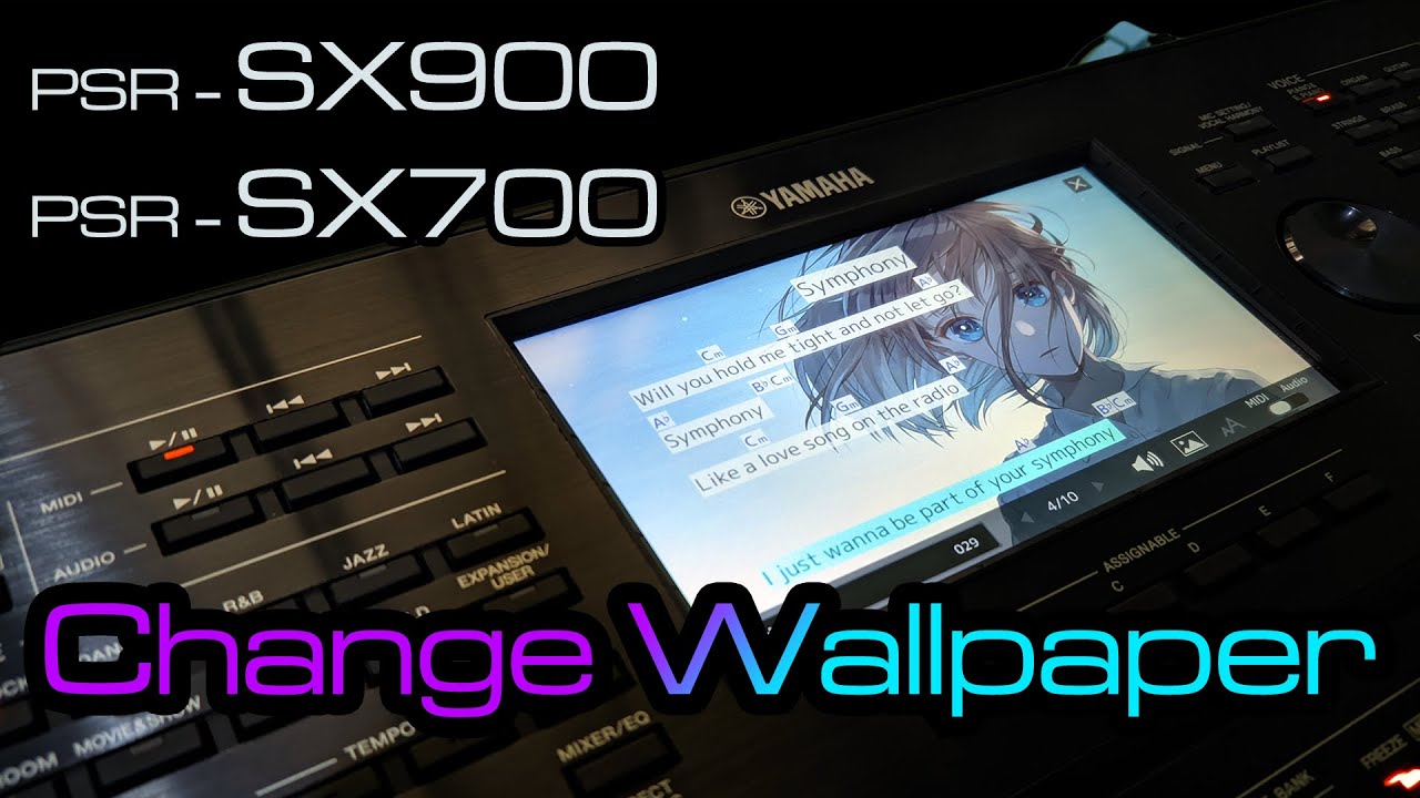 How to Change Wallpaper Yamaha All PSR-SX Series - YouTube