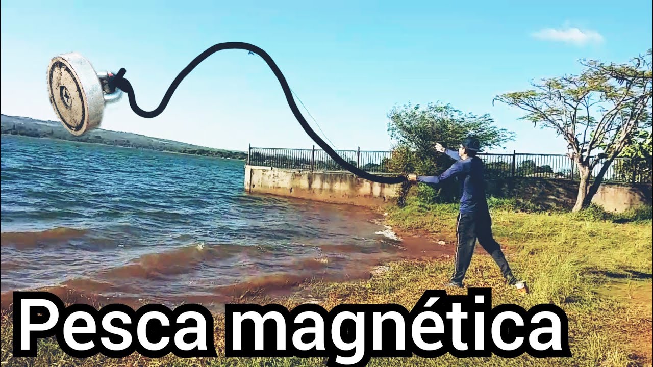 Pesca magnética na lagoa - YouTube