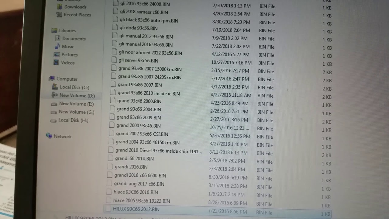 Odometer / dashmeter program files of eeprom different cars by MINIPRO ...