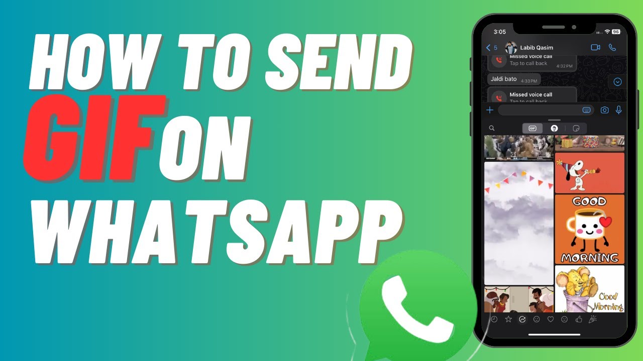 How To Send GIF On Whatsapp In Iphone - Quick & Easy - YouTube