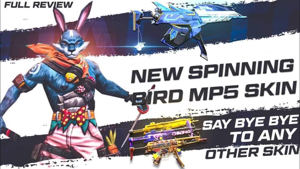 NEW MP5 SPINNING BIRD FULL REVIEW | BEST GUN MP5 SKIN IN FREE FIRE ...