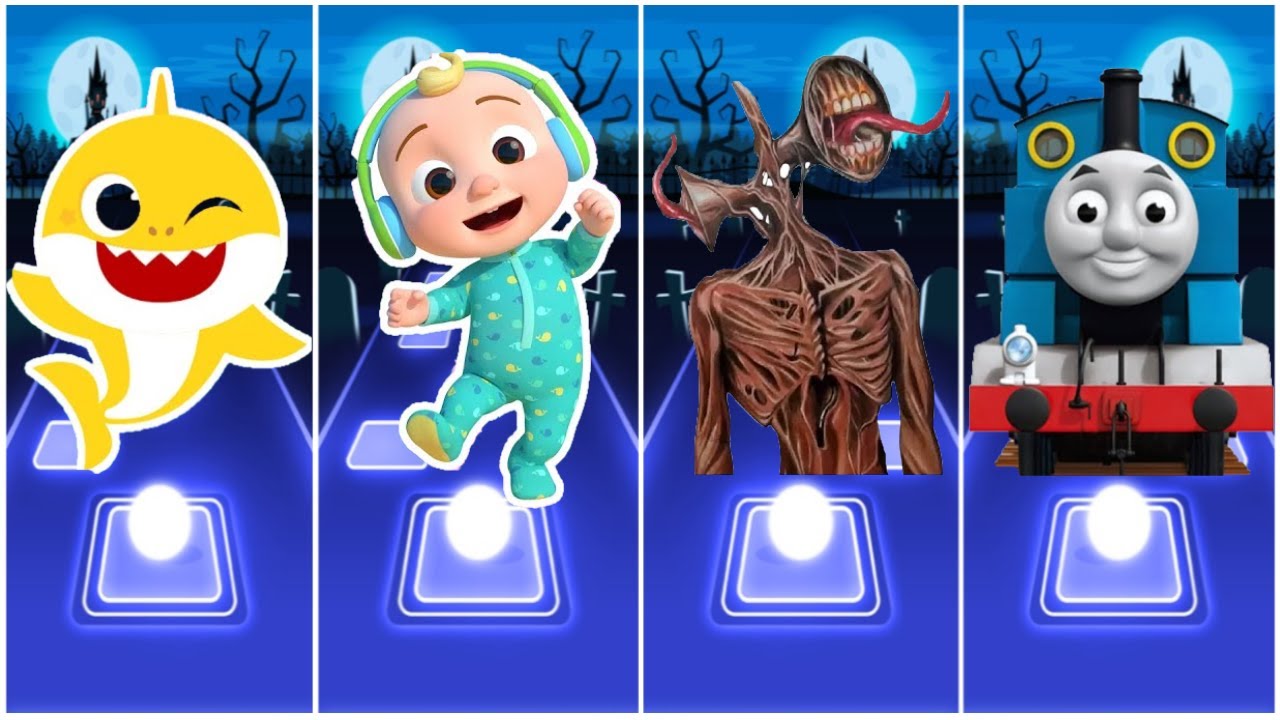 Thomas Train 🌟 Cocomelon 🌟 Baby Shark 🌟 Siren Head ⚡️ Tiles Hop EDM ...