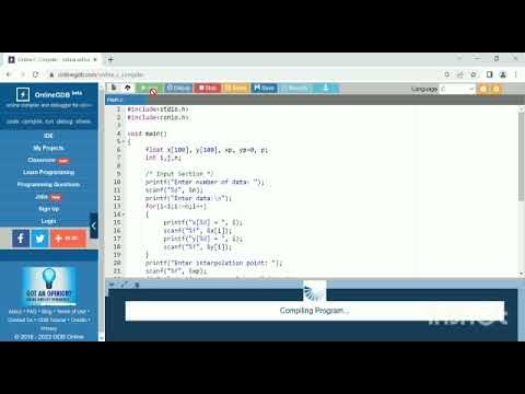Lagranges interpolation Formula using c program - YouTube