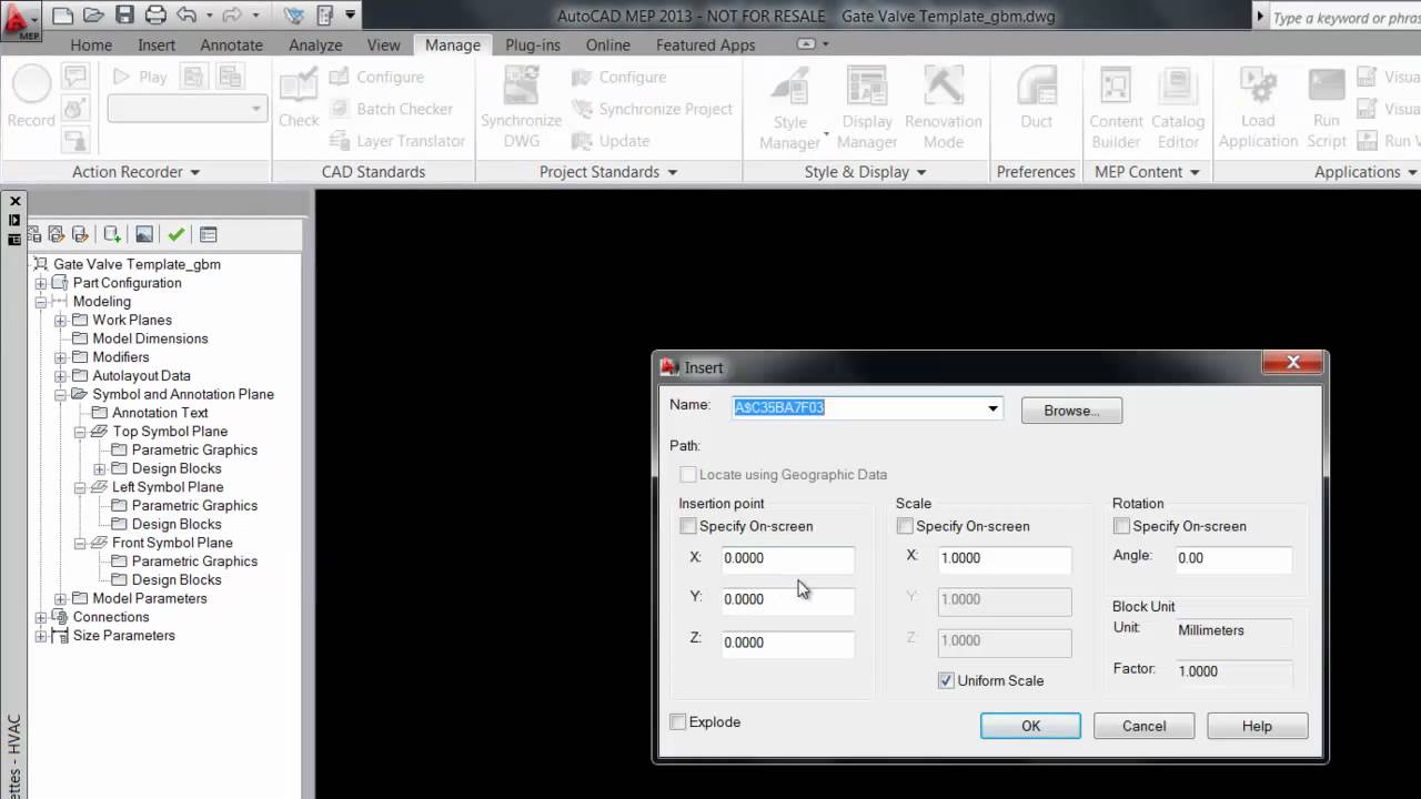 AutoCAD MEP 2013 - Multiple Symbol Planes in MvParts - YouTube
