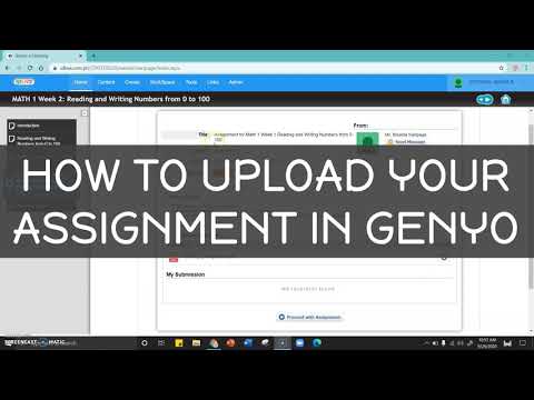 Tutorial on Uploading Your Assignment in Genyo - YouTube