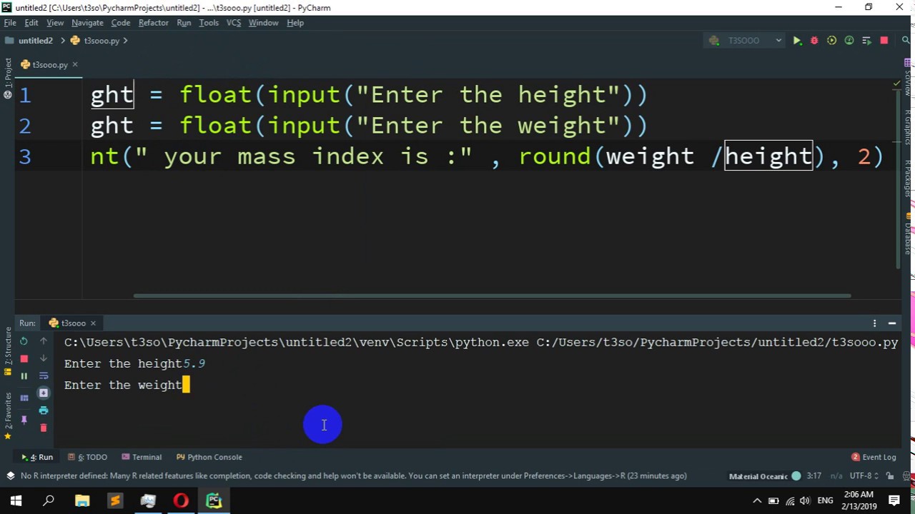How To Calculate Body Mass Index In Python YouTube How To Calculate Body Mass Index In Python YouTube