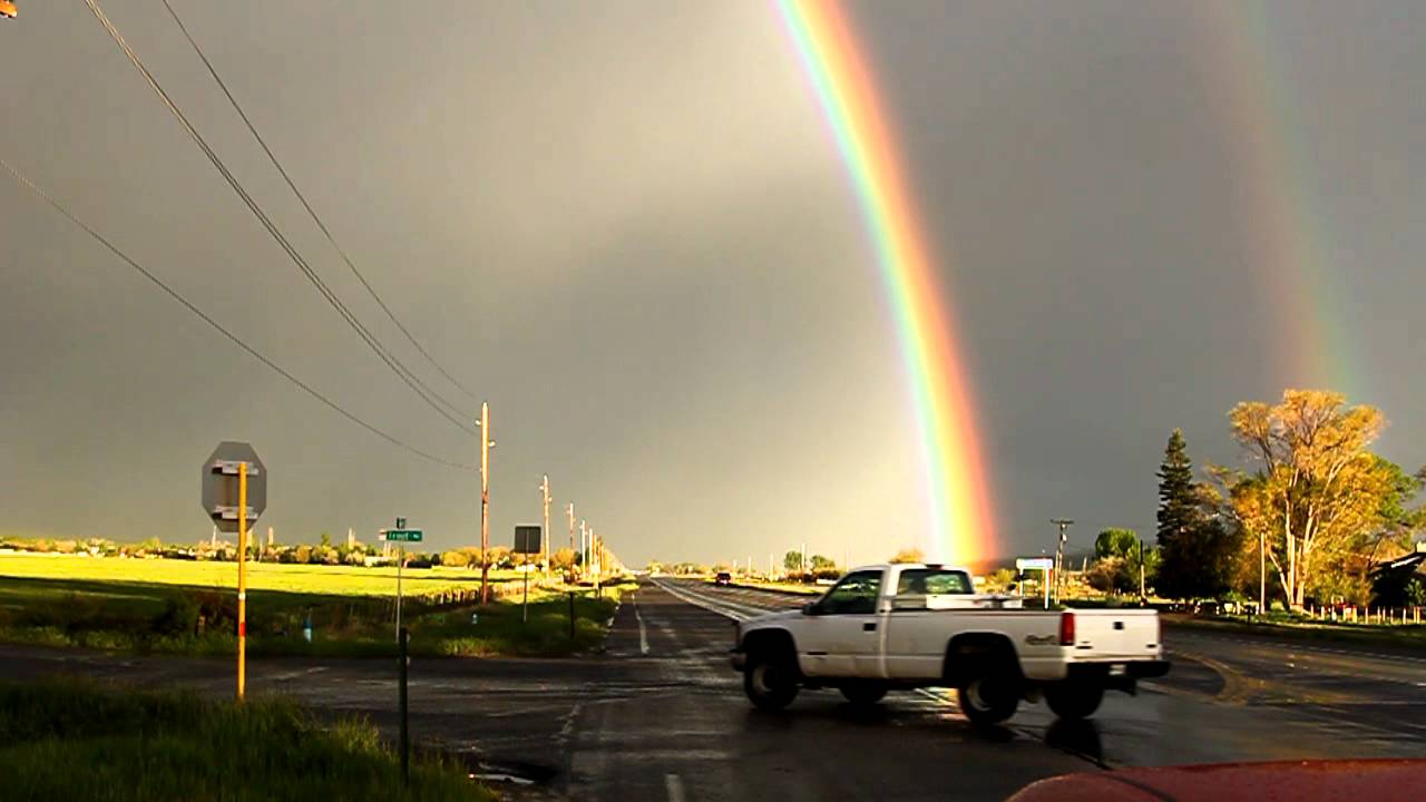 Double Rainbow near Montrose Colorado USA - YouTube
