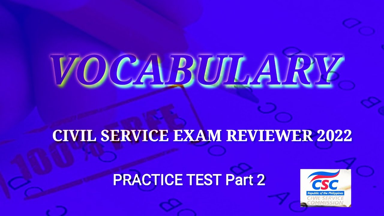 VOCABULARY PART 2 | CIVIL SERVICE REVIEW | EDUCATIONAL CONTENT ...