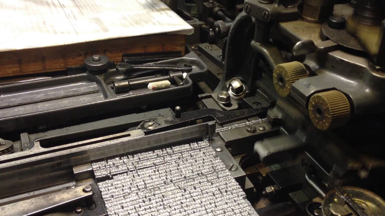 Monotype casting - YouTube